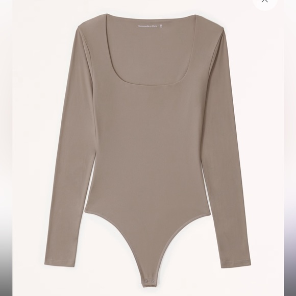 Abercrombie & Fitch | Tops | Abercrombie Soft Matte Seamless Longsleeve Squareneck Bodysuit ...